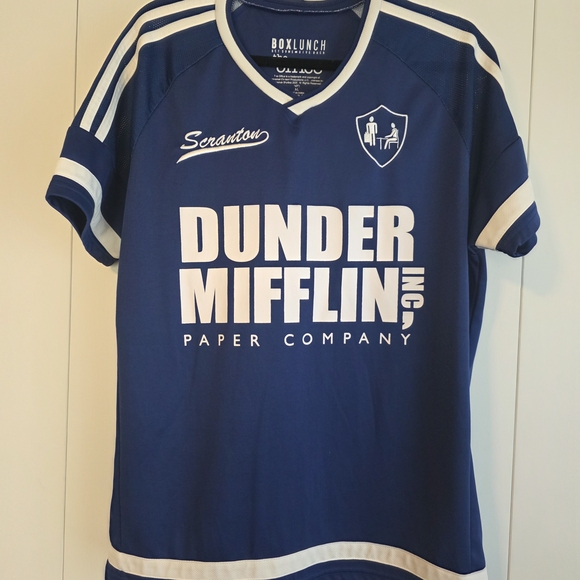 Boxlunch | Other | The Office Dunder Mifflin Blue Jersey Box Lunch Xl ...